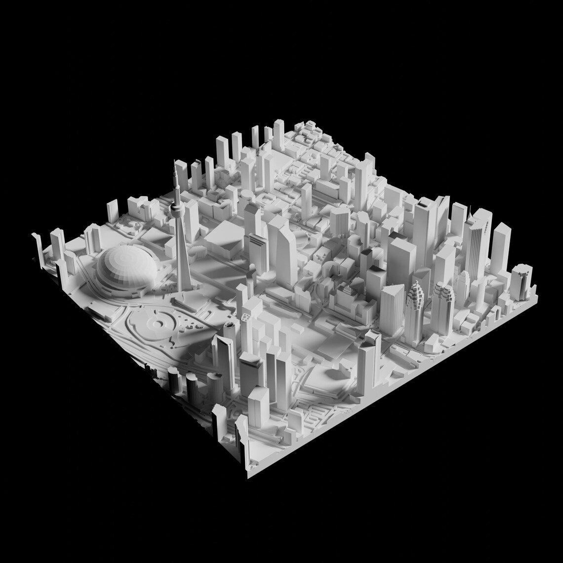 Toronto City 3D Print File | STL File for 3D Printing | 3D Map of ...