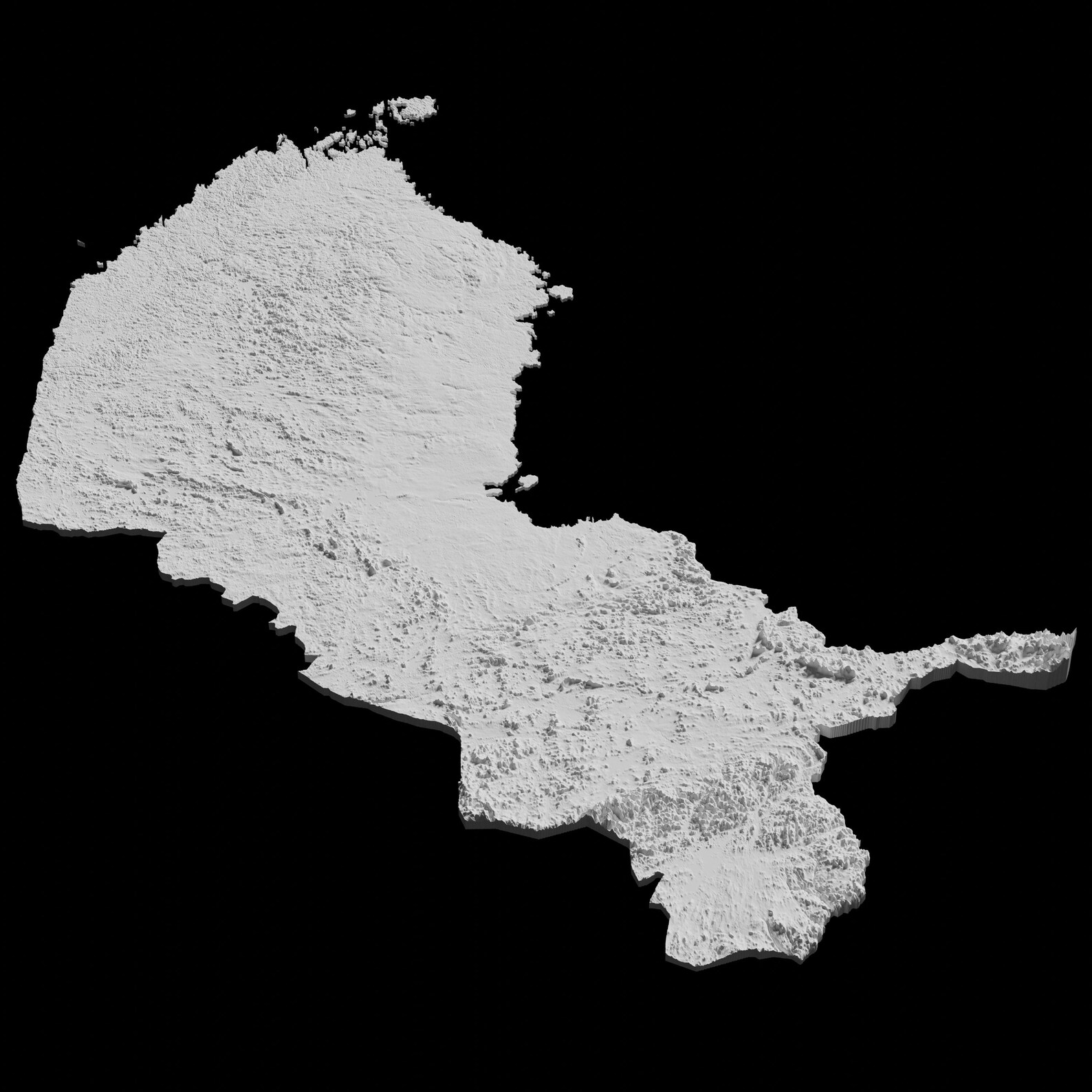 Finland Topographic Map 3D Model File | Stl File for CNC Milling and 3D ...