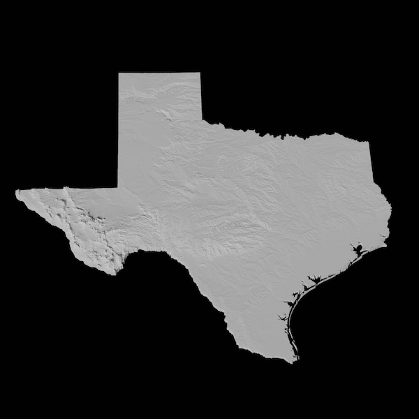 3d Map of Texas - Etsy