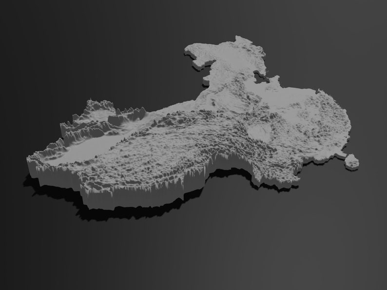China Topographic Map 3D Model Stl for CNC and 3D Printing - Etsy