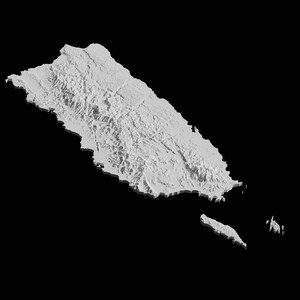 Puerto Rico Topographic Map 3D Model File | Stl File for CNC Milling ...