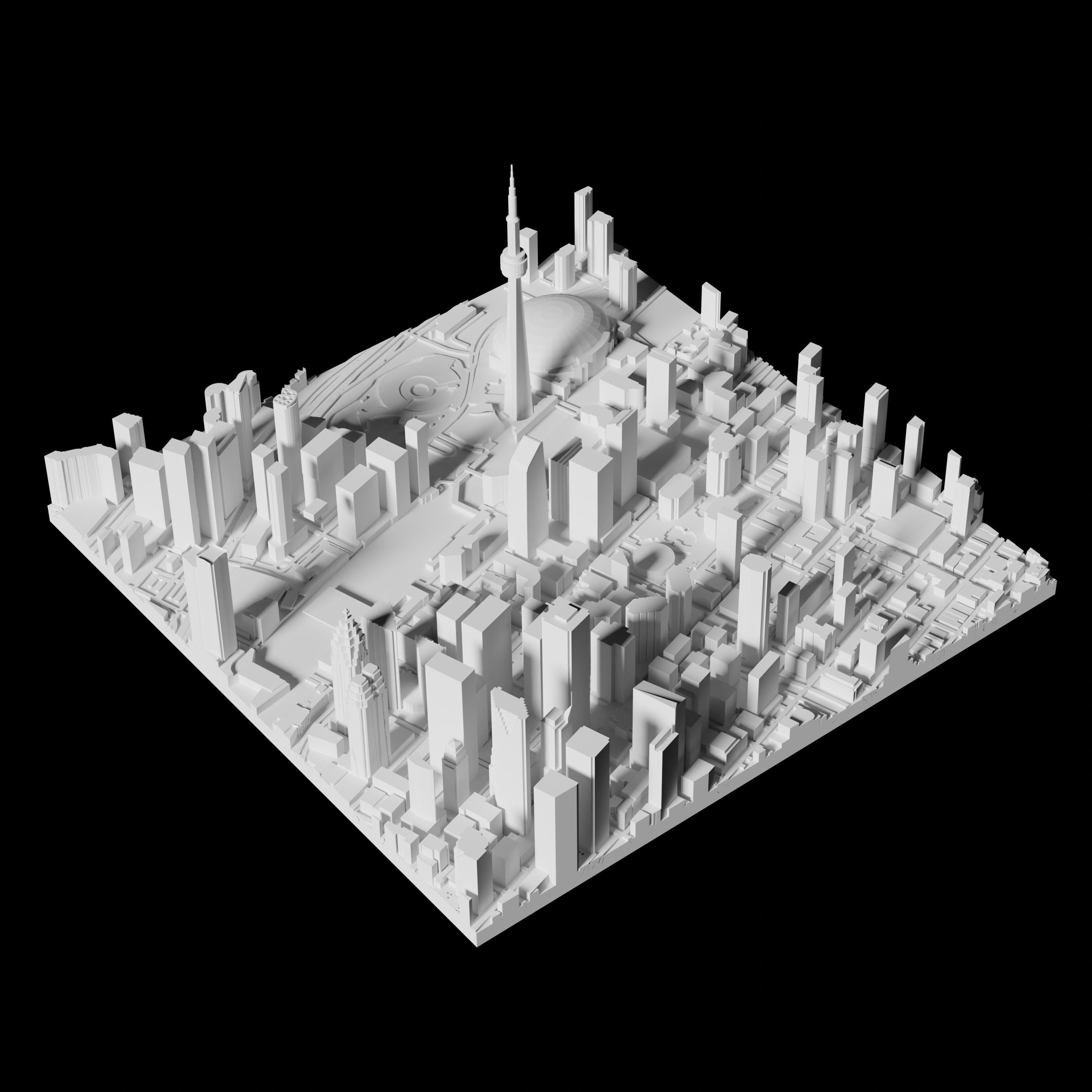 Toronto City 3D Print File | STL File for 3D Printing | 3D Map of ...