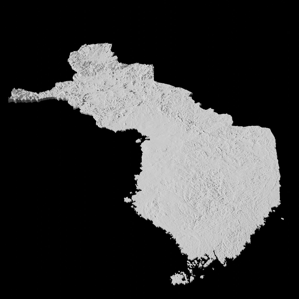 Finland Topographic Map 3D Model File | Stl File for CNC Milling and 3D ...