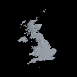 United Kingdom Topographic Map 3D Model File | Stl File for CNC Milling ...
