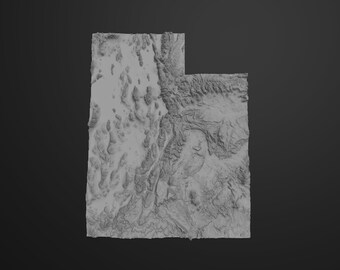 Stl Files for Cnc Topographic Map of Utah - Etsy