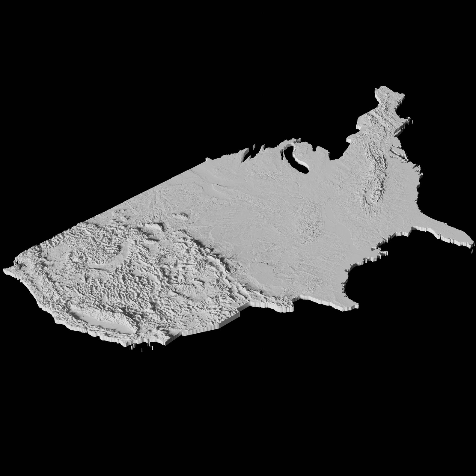 USA Topographic Map 3D Model File | Stl File for CNC Milling and 3D ...
