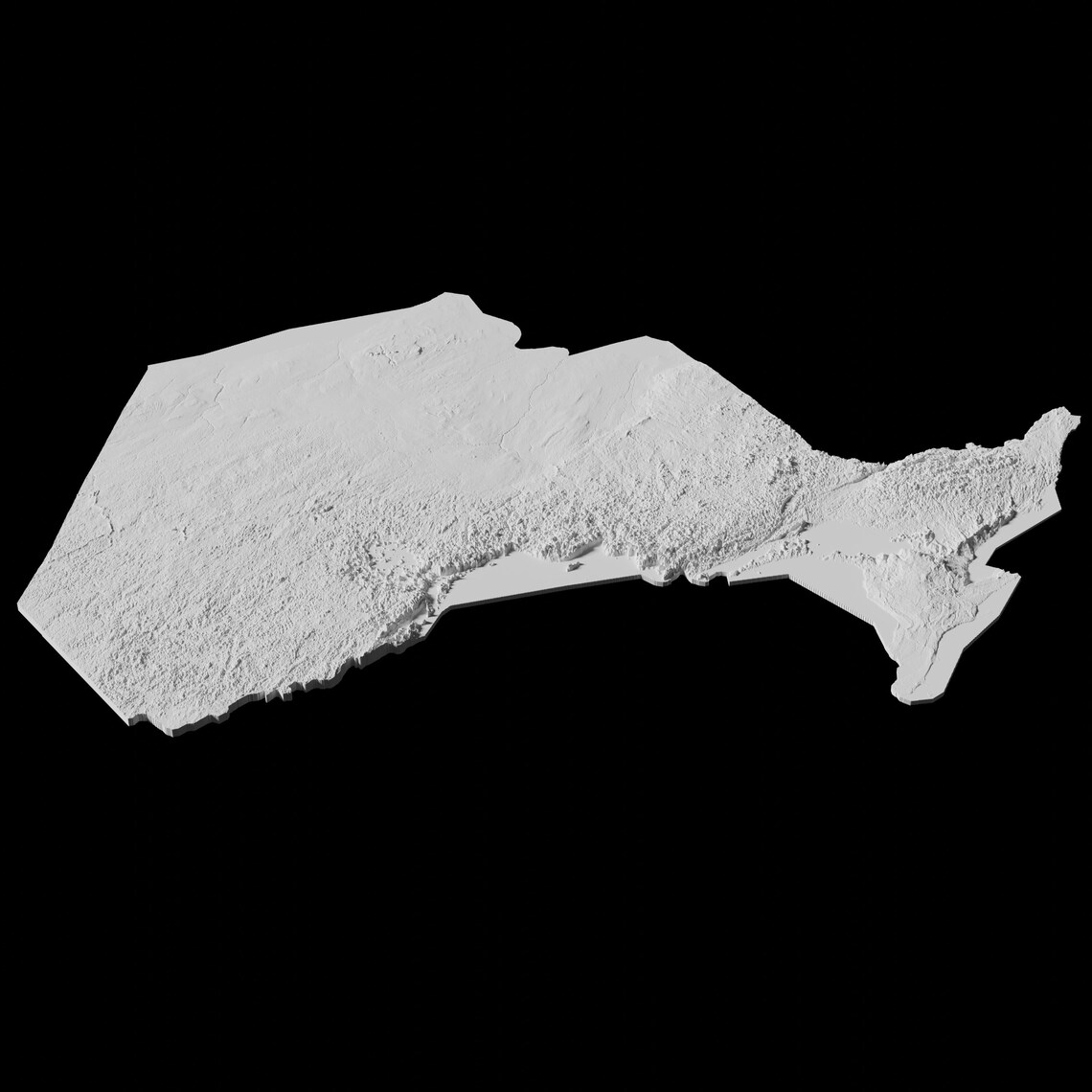 Ontario Topographic Map 3D Model File | Stl File for CNC Milling and 3D ...