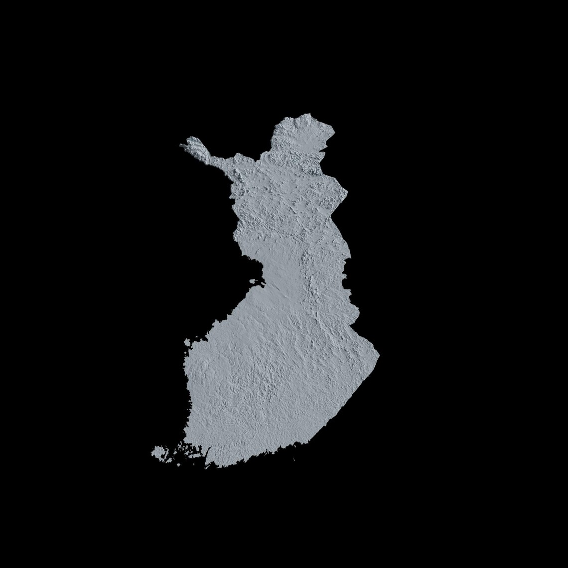 Finland Topographic Map 3D Model File | Stl File for CNC Milling and 3D ...