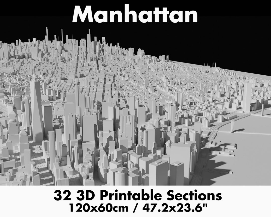 New York City 3D Printing Stl File 3D Printable City Model - Etsy