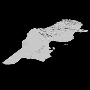 Tunisia Topographic Map 3D Model File | Stl File for CNC Milling and 3D ...