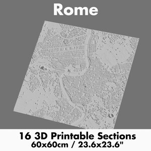 Rome 3D Printing Stl File 3D Printable City Model of Rome - Etsy