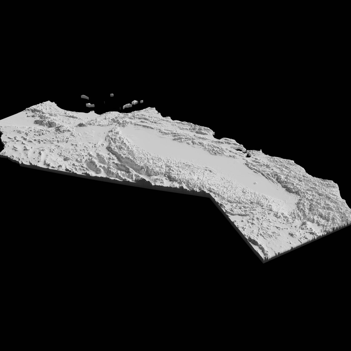 State of California Topographic Map 3D Model File | Stl File for CNC ...