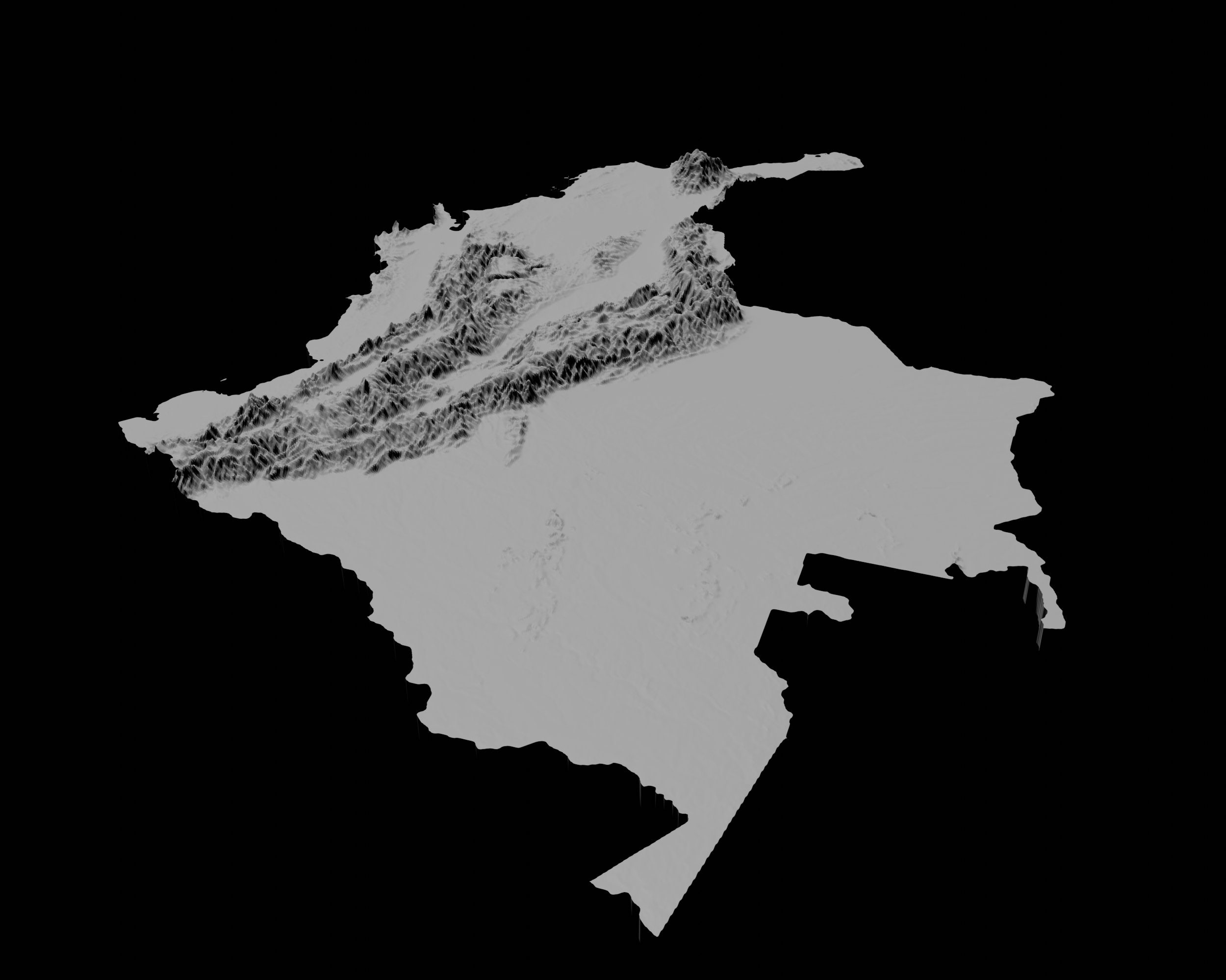 Mapa topográfico de colombia Modelo 3D Stl para CNC e - Etsy México