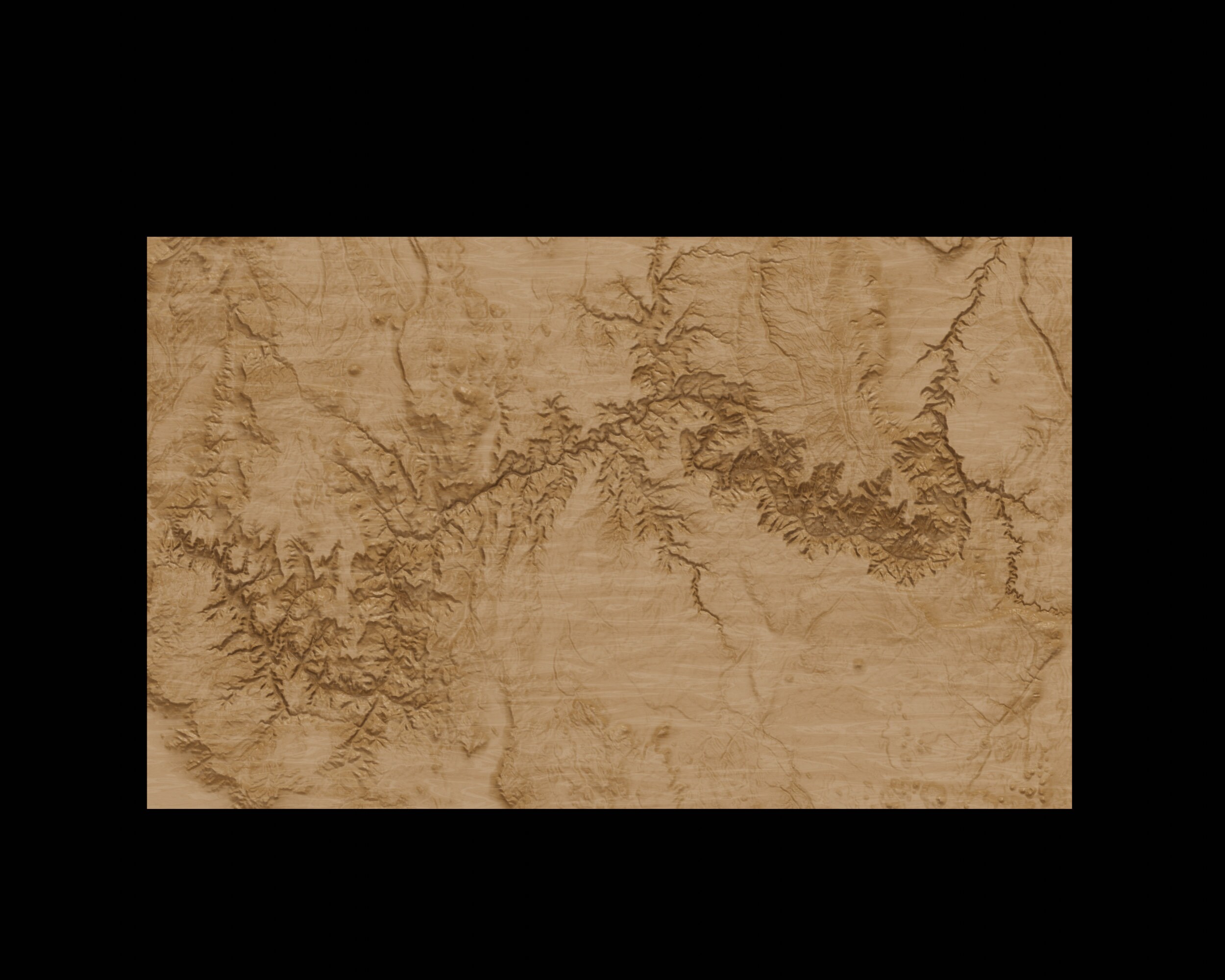 Grand Canyon Topographic Map 3D Model Stl for CNC and 3D - Etsy