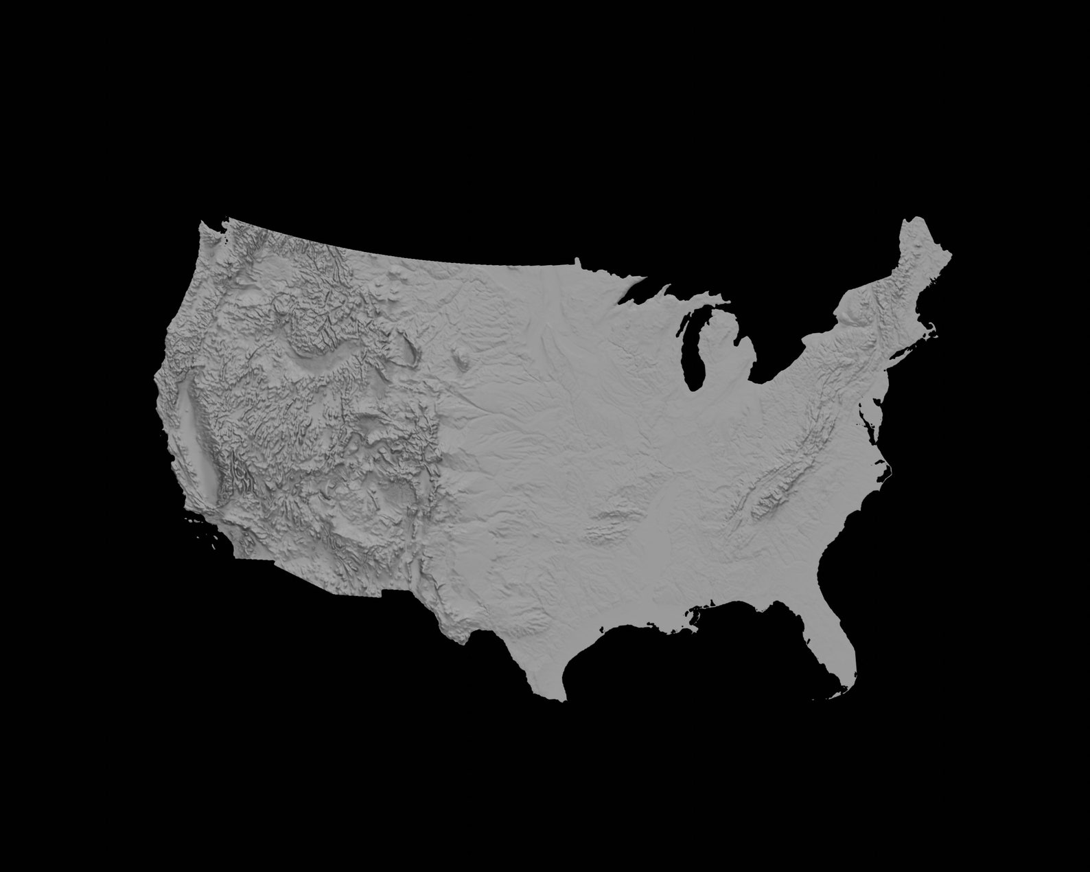 USA Topographic Map 3D Model Stl for CNC Carving and 3D - Etsy