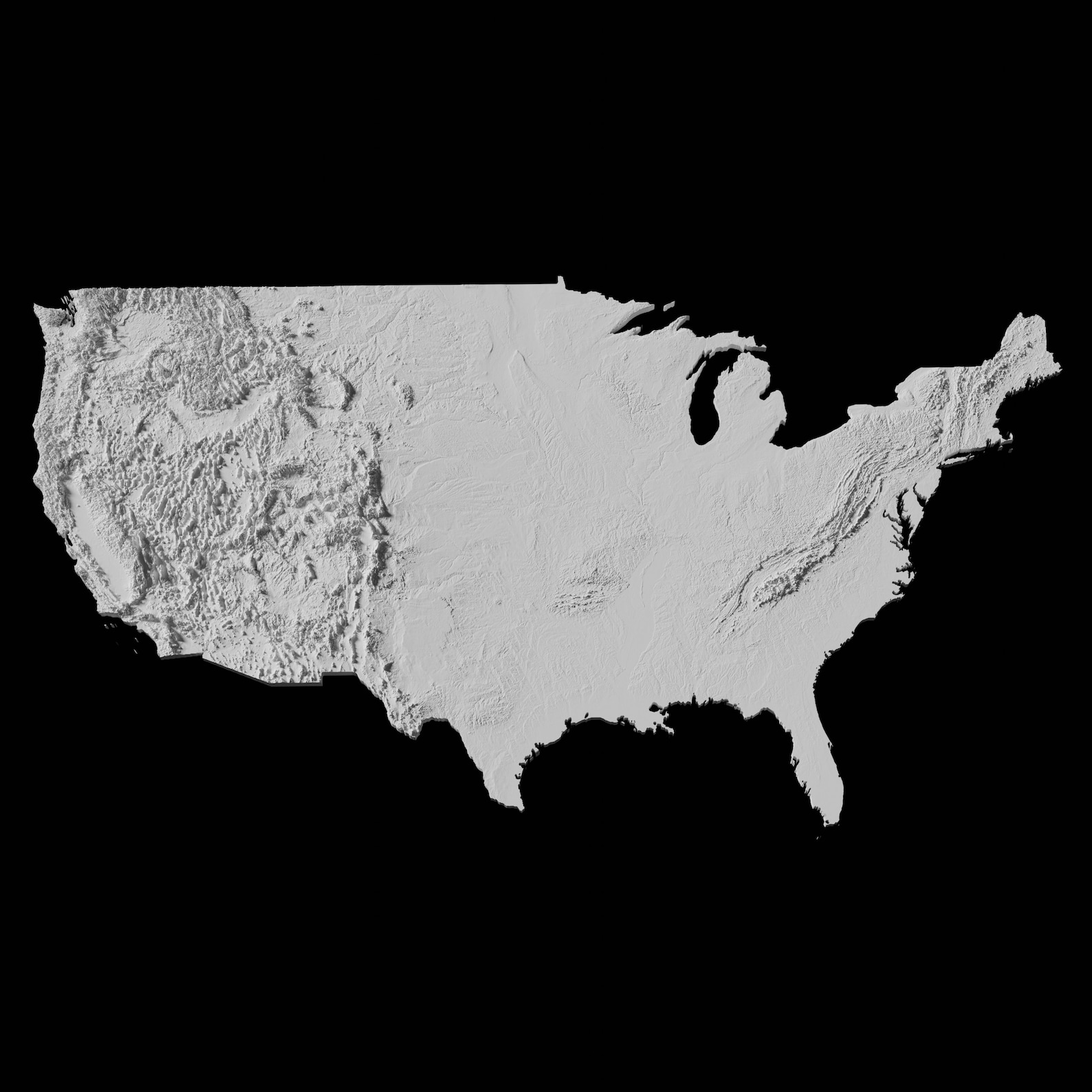 USA Topographic Map 3D Model File | Stl File for CNC Milling and 3D ...