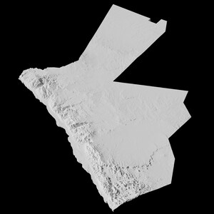 Jordan Topographic Map 3D Model File | Stl File for CNC Milling and 3D ...