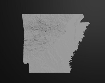 Wood Topographic Map Arkansas - Etsy