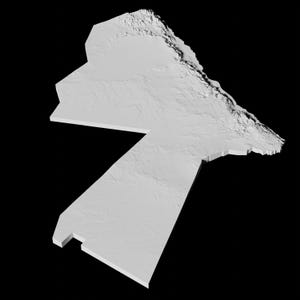 Jordan Topographic Map 3D Model File | Stl File for CNC Milling and 3D ...