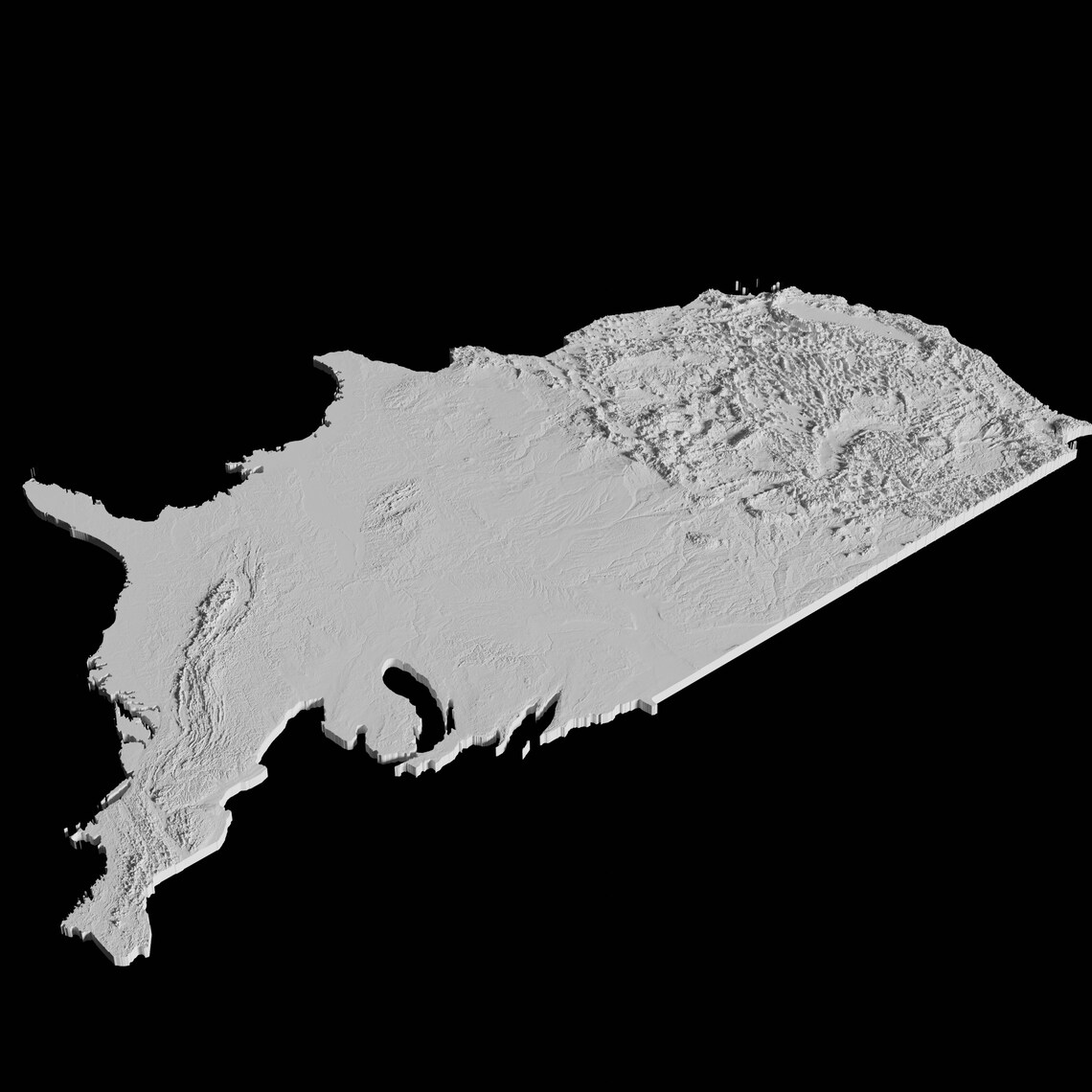 USA Topographic Map 3D Model File | Stl File for CNC Milling and 3D ...