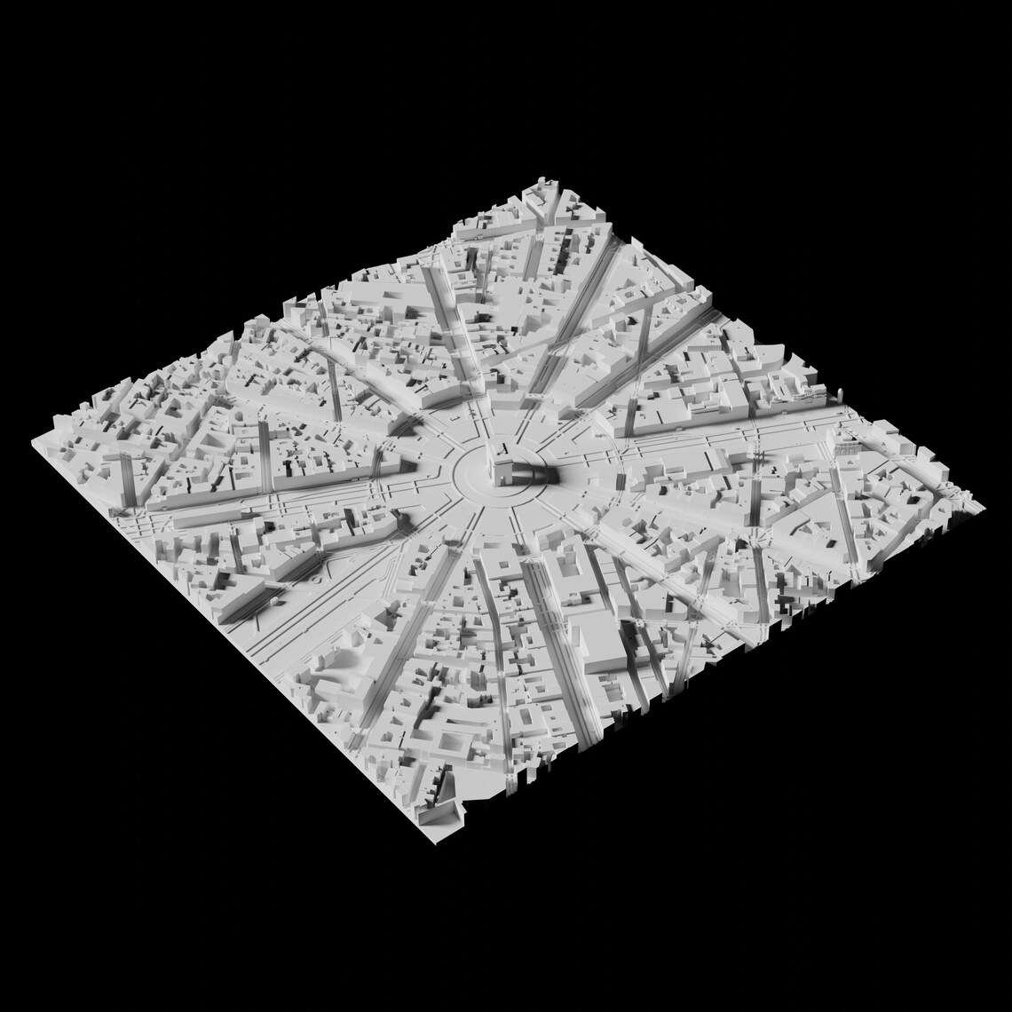 Paris City 3D Print File | STL File for 3D Printing | 3D Map of Paris ...