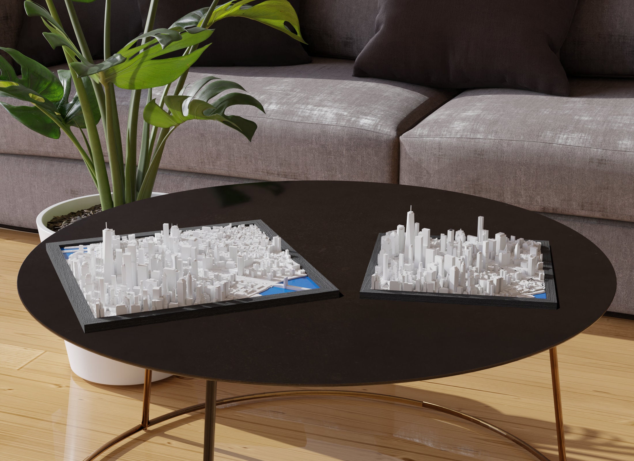 Lower Manhattan 3D Printed Map of New York New York Skyline 3D ...