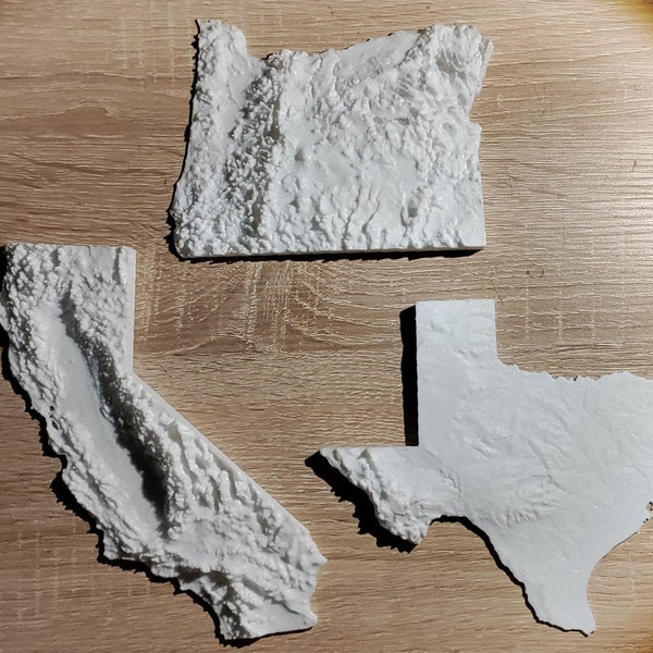 Topographical Map of Usa 3d Printed - Etsy