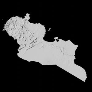 Tunisia Topographic Map 3D Model File | Stl File for CNC Milling and 3D ...