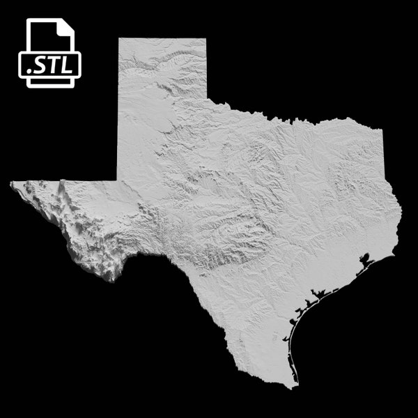3d Map of Texas - Etsy