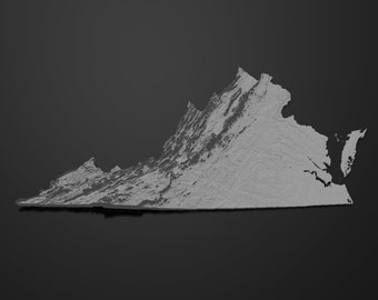 3d Map Virginia - Etsy