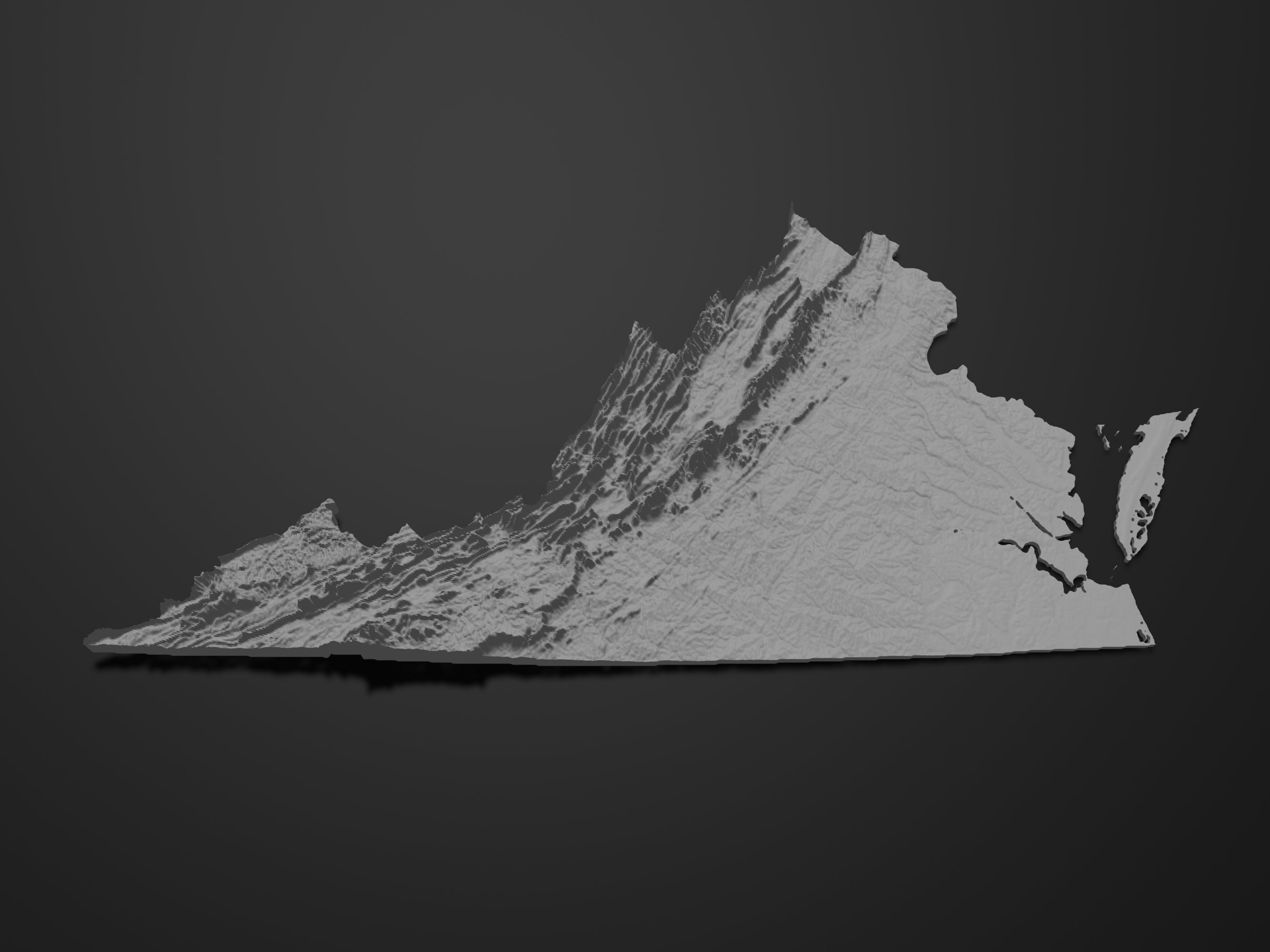 3d map virginia - Etsy.de