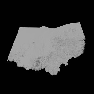 Ohio State Topographic Map 3D Model Stl for CNC Carving and 3D Printing ...