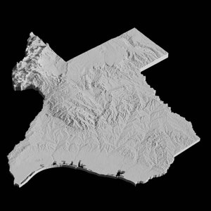 State of Texas Topographic Map 3D Model File | Stl File for CNC Milling ...