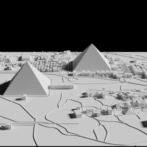 Cairo Great Pyramids of Giza 3D Print File | STL File for 3D Printing | 3D Map of Cairo ...