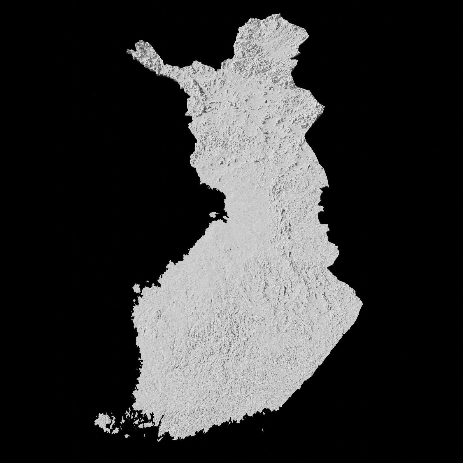 Finland Topographic Map 3D Model File | Stl File for CNC Milling and 3D ...