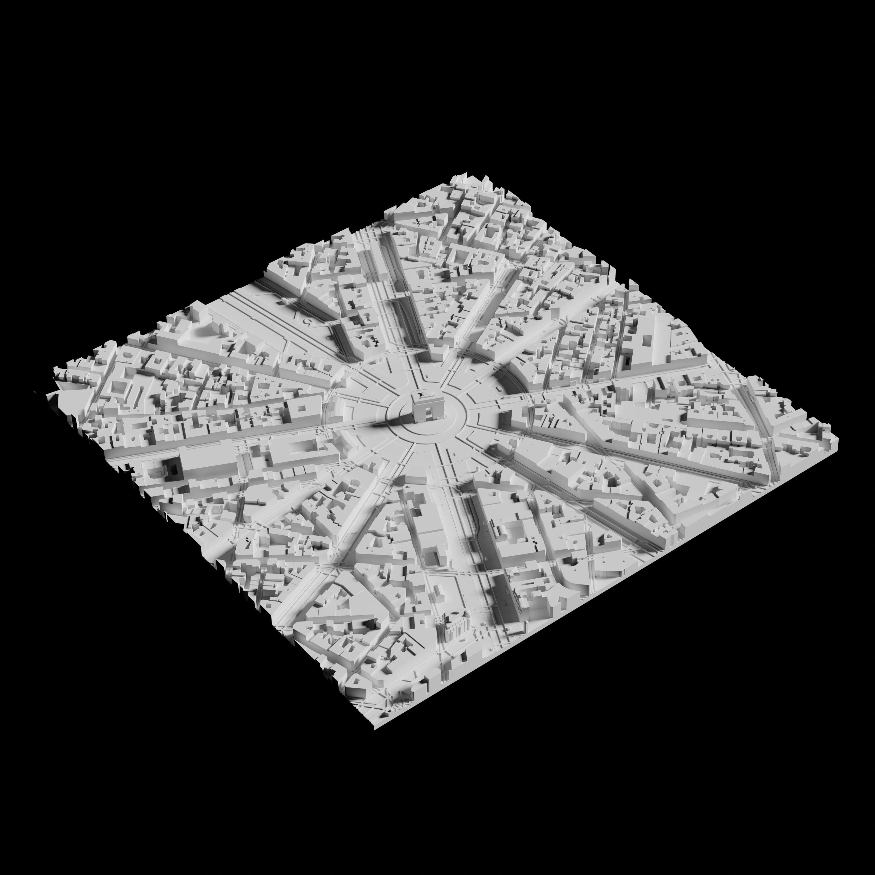 Paris City 3D Print File | STL File for 3D Printing | 3D Map of Paris ...