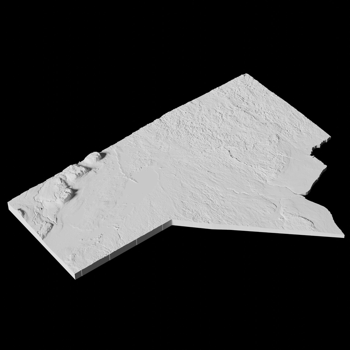Manitoba Topographic Map 3D Model File | Stl File for CNC Milling and ...