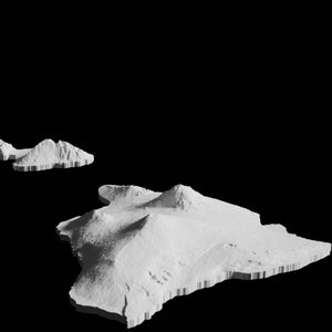 State of Hawaii Topographic Map 3D Model File | Stl File for CNC ...