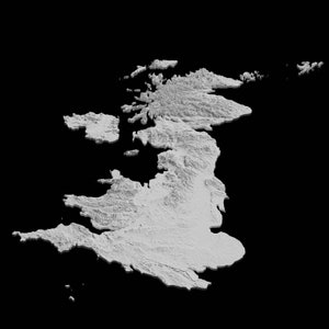 United Kingdom Topographic Map 3D Model File | Stl File for CNC Milling ...