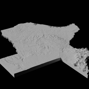 State of Texas Topographic Map 3D Model File Stl File for CNC Milling ...
