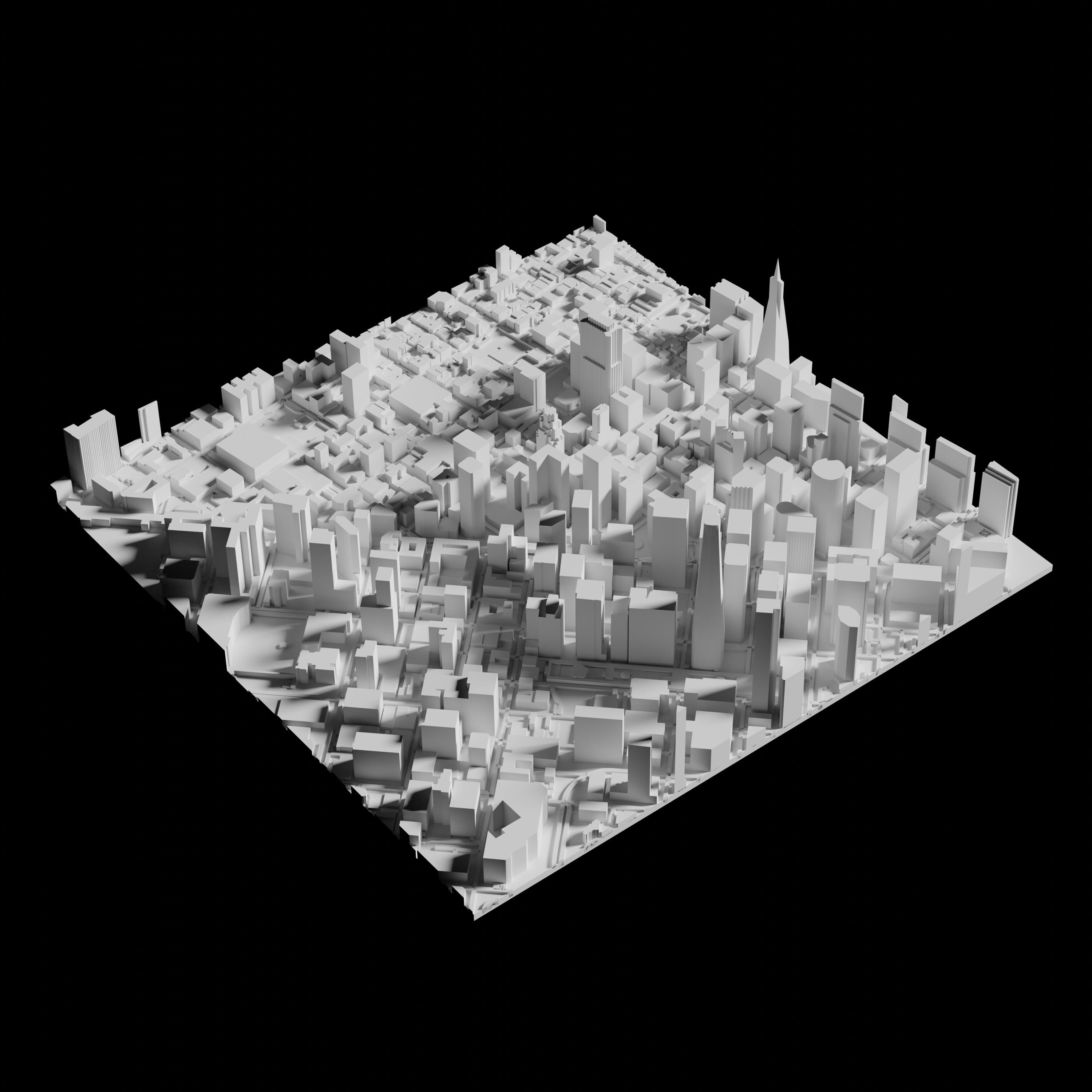 San Francisco City 3D Print File | STL File for 3D Printing | 3D Map of ...