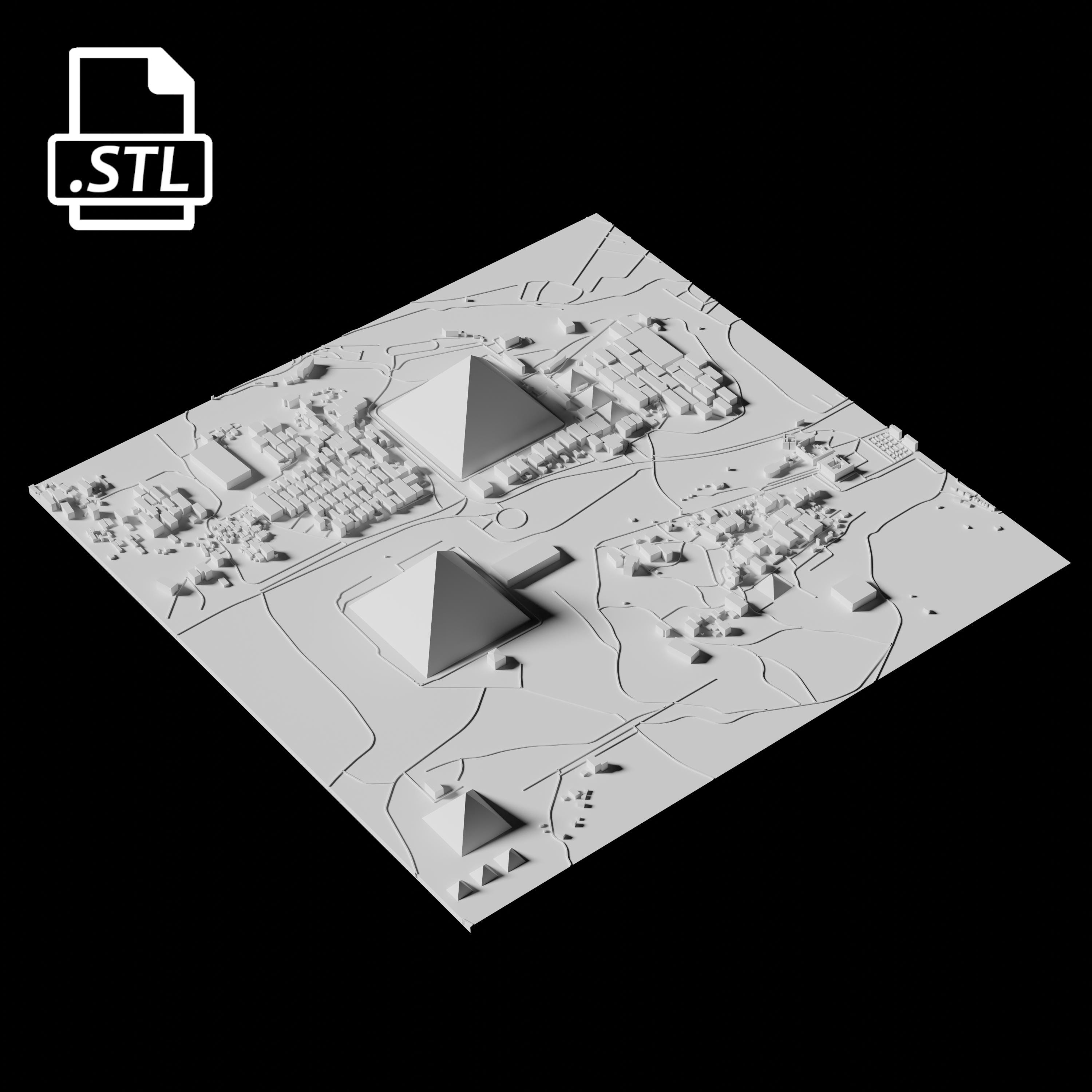 Cairo Great Pyramids of Giza 3D Print File | STL File for 3D Printing ...