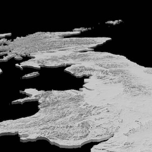 United Kingdom Topographic Map 3D Model File | Stl File for CNC Milling ...