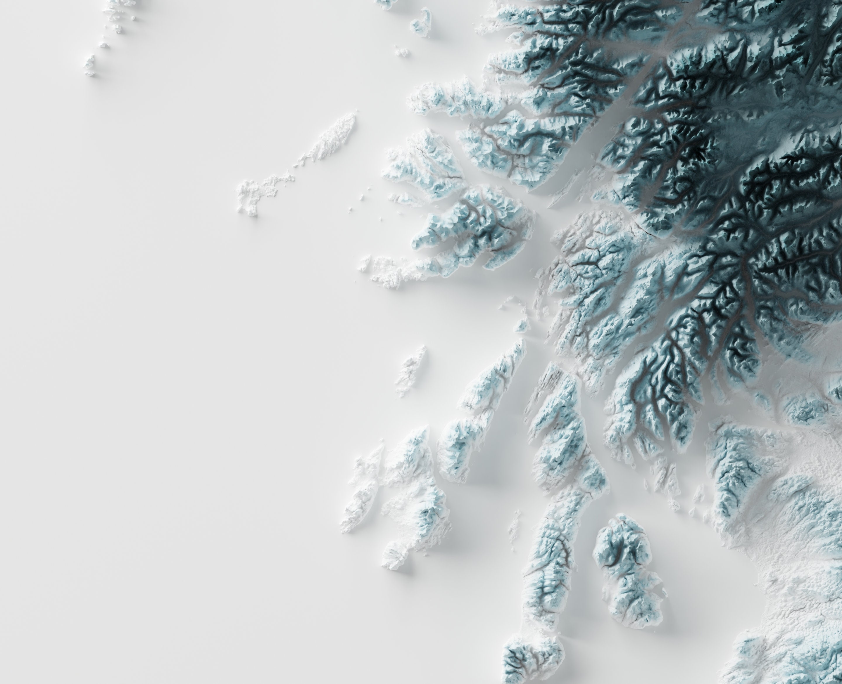 Scotland Map Minimalist Topography Giclée Framed Map Print - Etsy