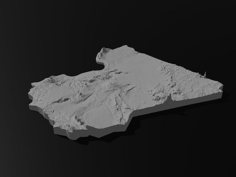 Libya Topographical Relief Map 3D Model Stl for CNC and 3D - Etsy