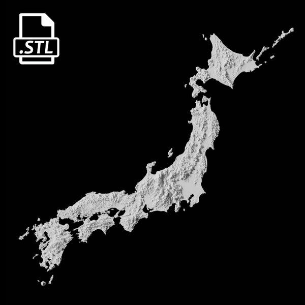 Japan 3d Map Stl - Etsy