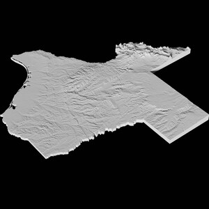 State of Texas Topographic Map 3D Model File | Stl File for CNC Milling ...