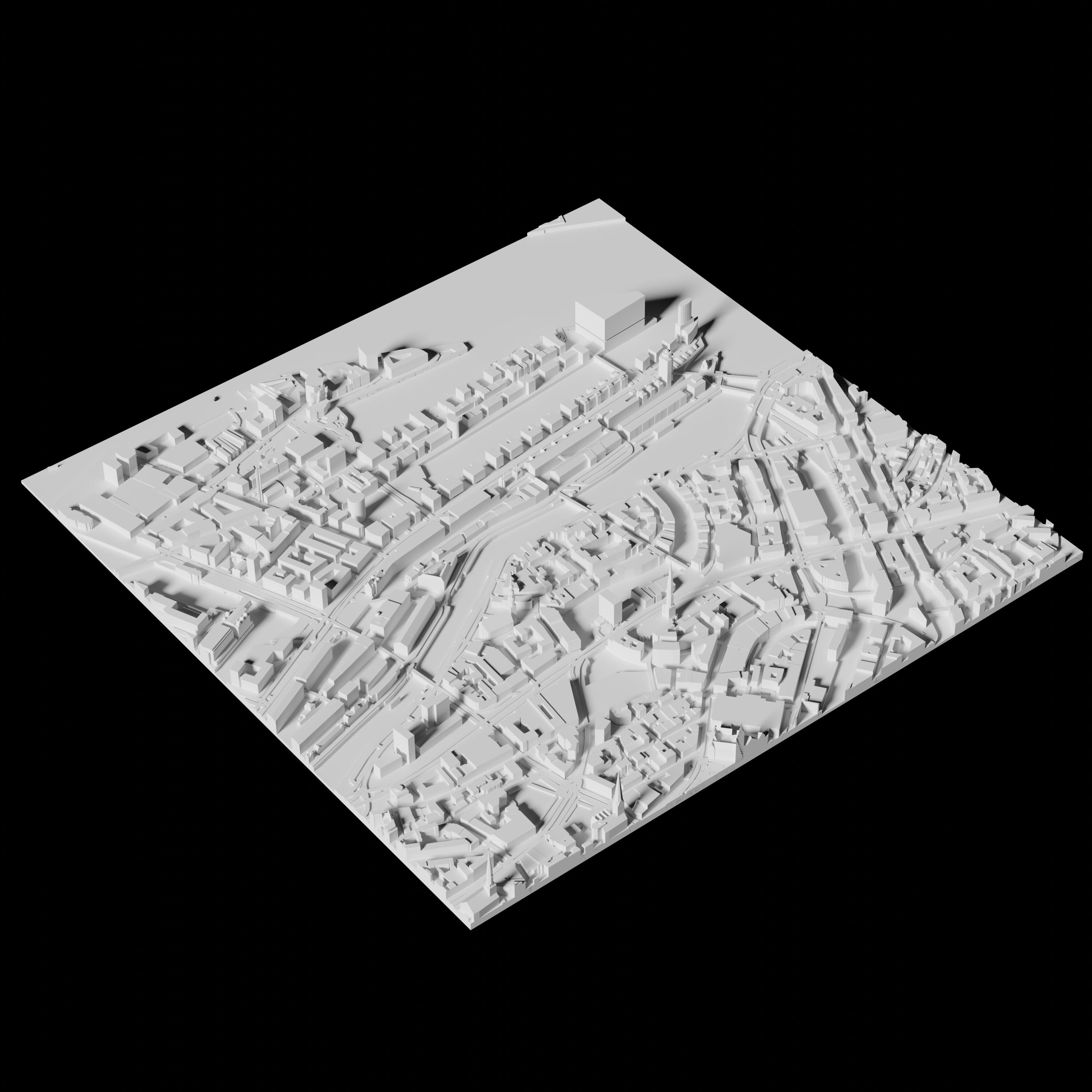 Hamburg City 3D Print File | STL File for 3D Printing | 3D Map of ...