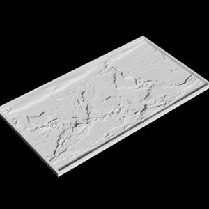 Full World Topographic Map 3D Model File | Stl File for CNC Milling and ...