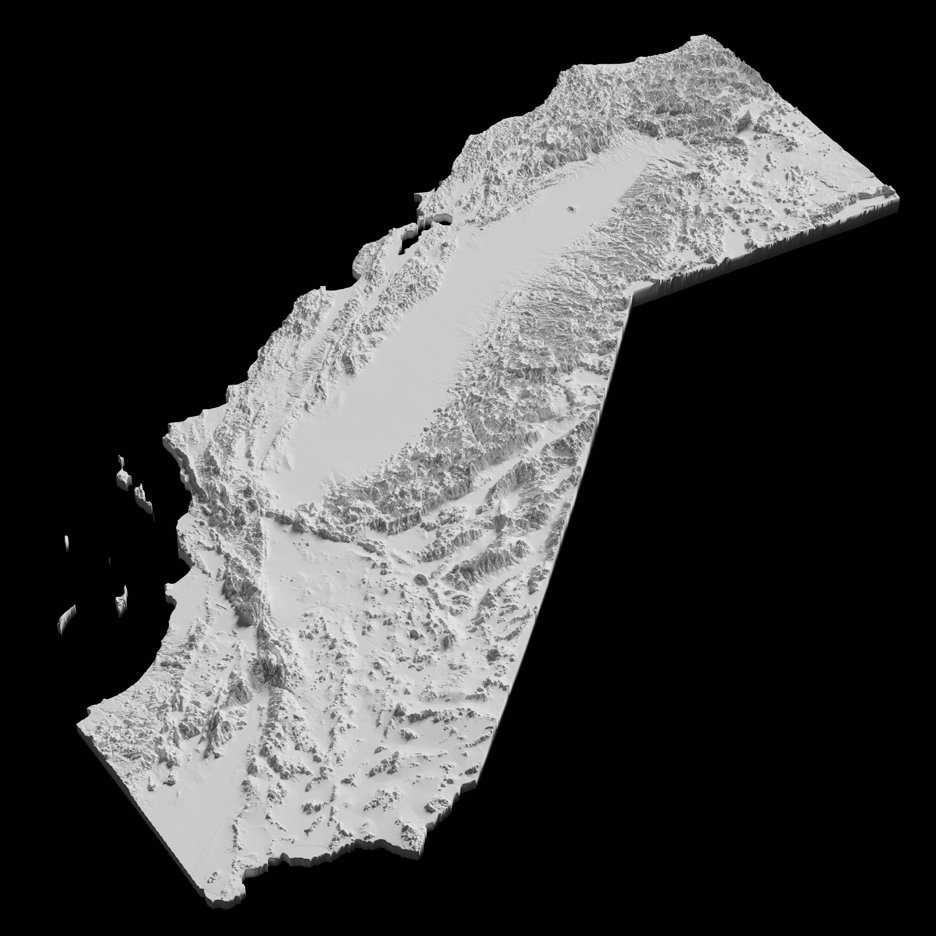 State of California Topographic Map 3D Model File | Stl File for CNC ...